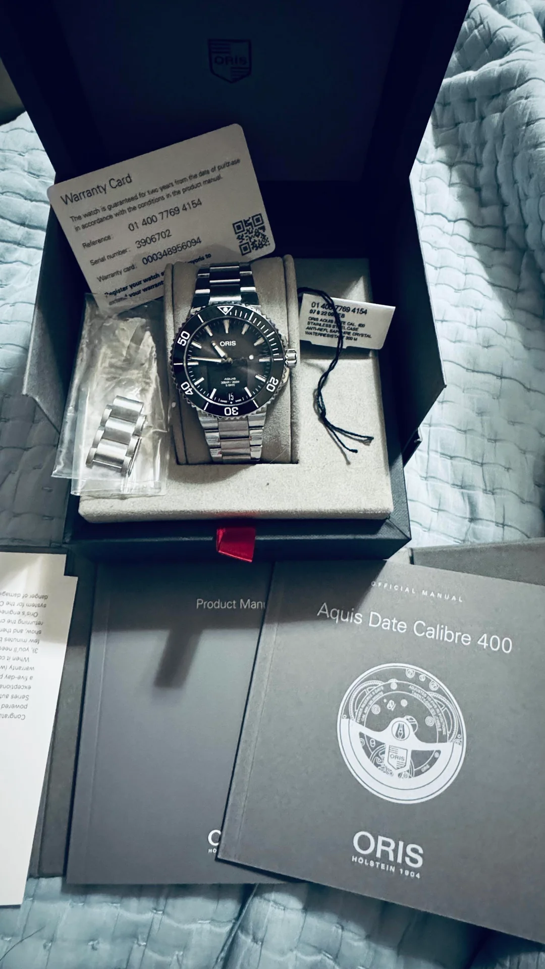 Oris Aquis Date, UpdatedCalibre 400-2, Excellent Condition, Full AD Kit
