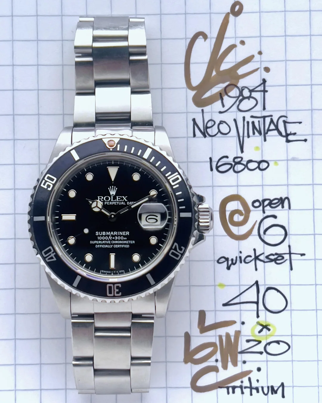 Rolex Submariner ref. 16800 circa 1984
