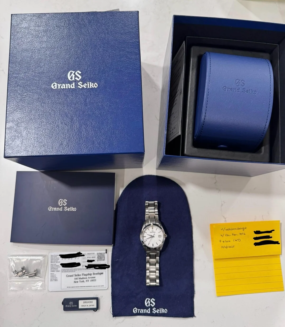 Grand Seiko SBGX355 – 2025 Full Set