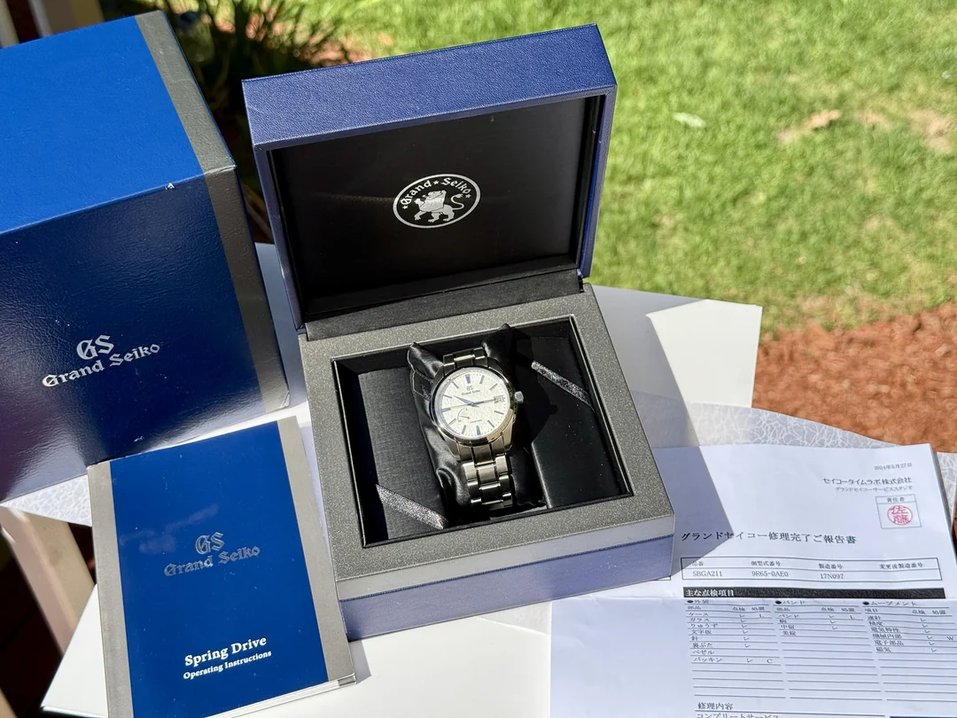 Grand Seiko SBGA211 Snowflake Spring Drive Titanium - 2024 GS Service ...
