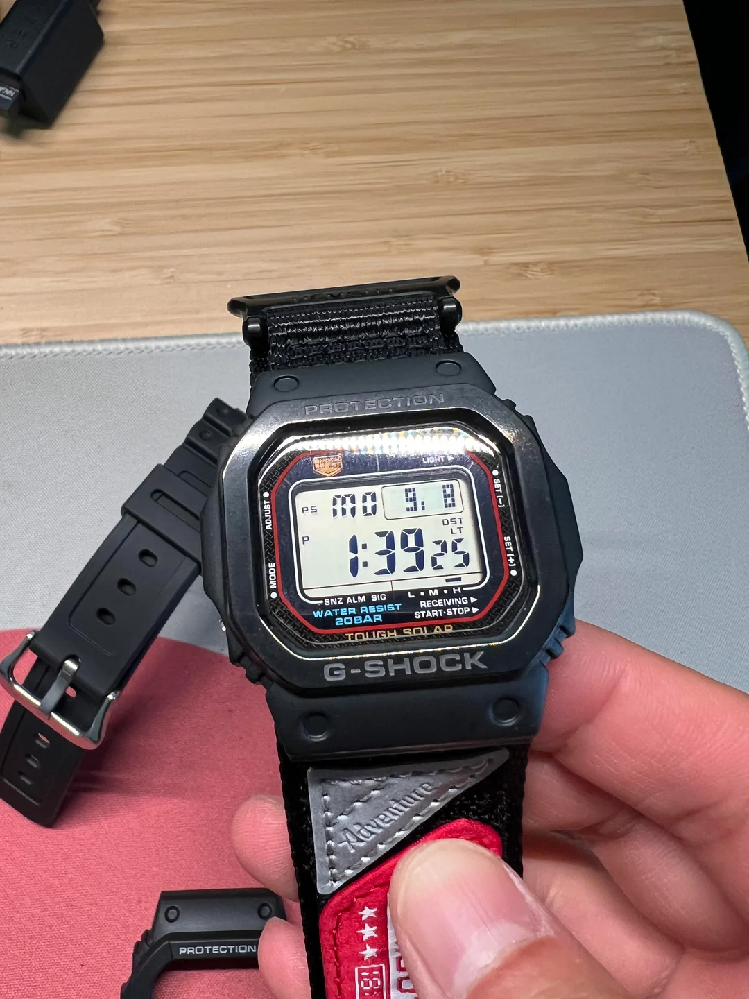 Titanium Mod Casio G-Shock GWM5610-1 with original Solar Black Resin