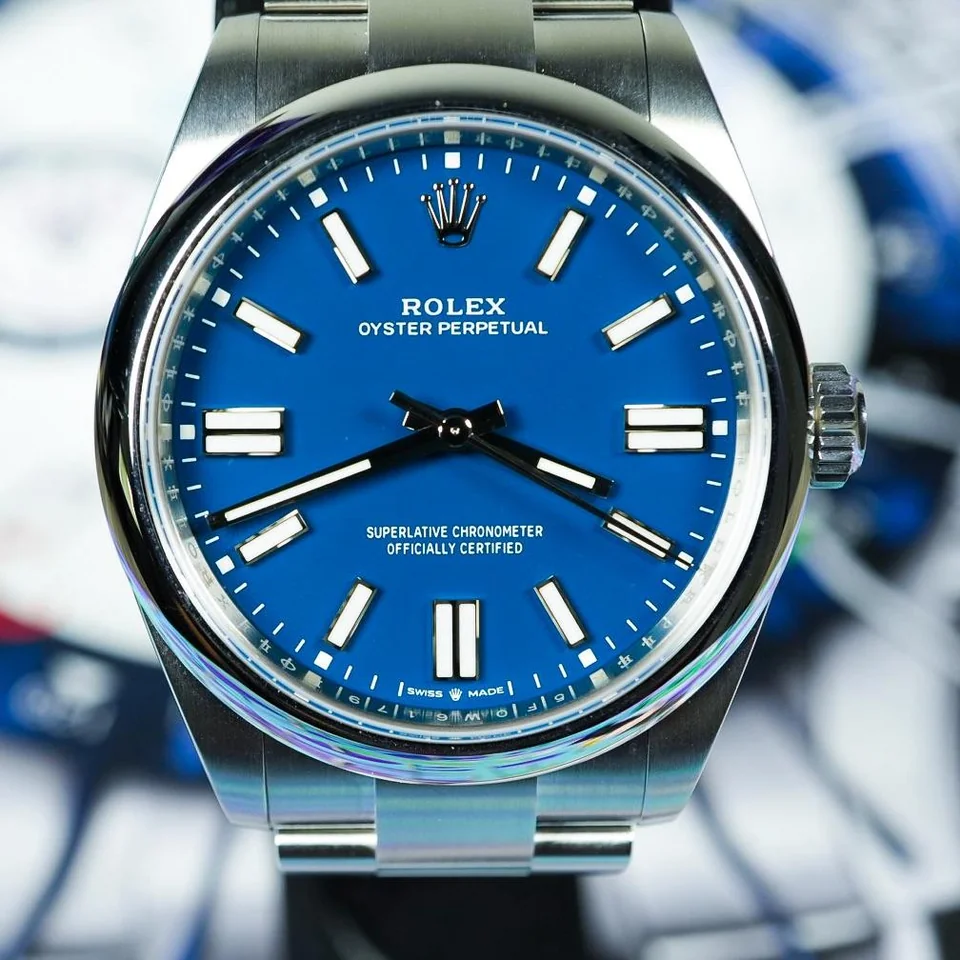 2025 Rolex OP41 Blue Dial 134300 Watch & Card