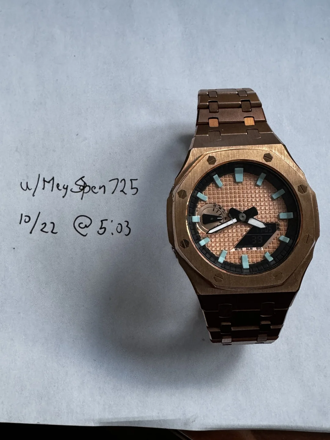 CasiOak Mod Rose Gold - $200