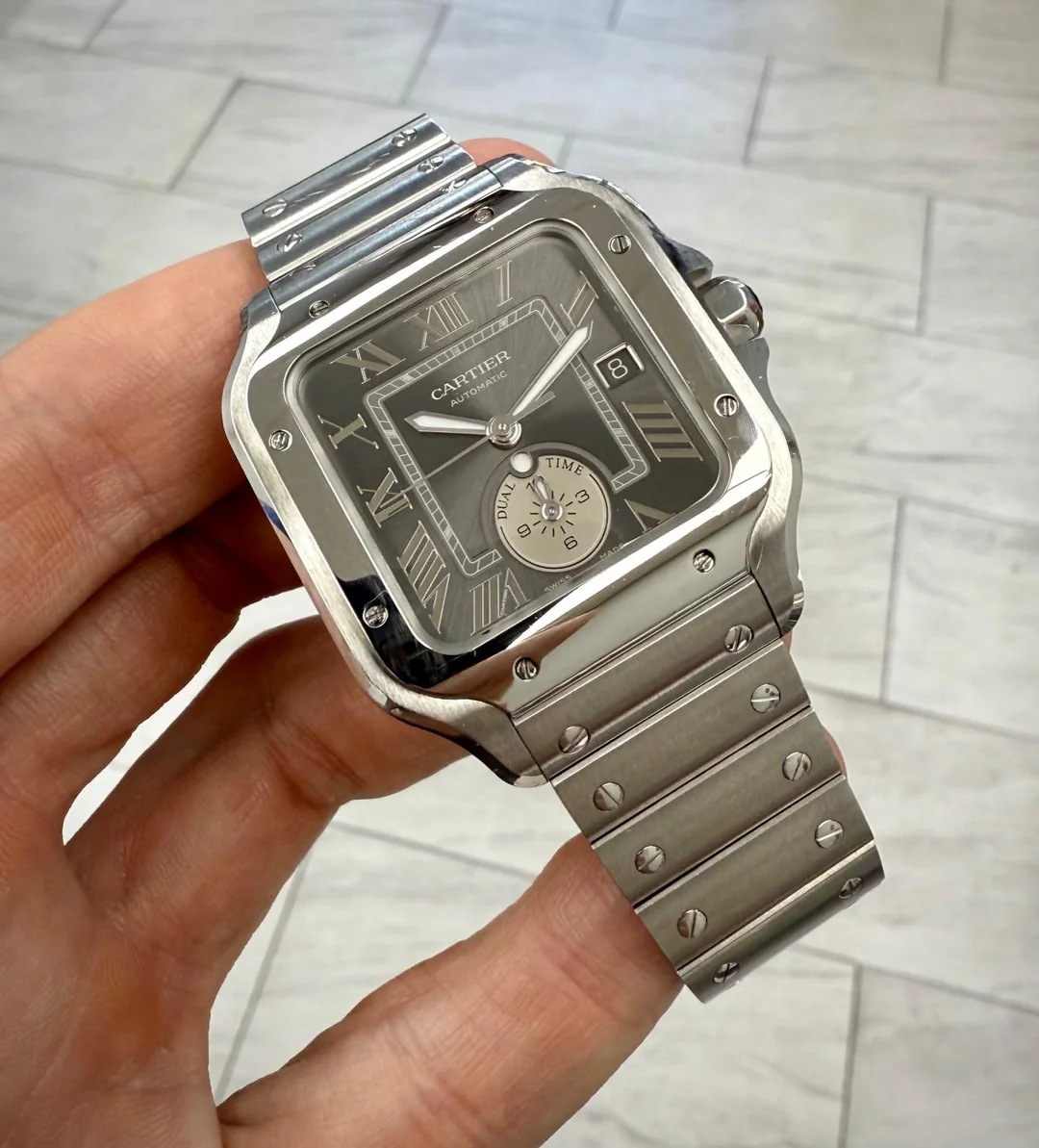 Cartier Santos De Cartier Dual Time - Complete Set