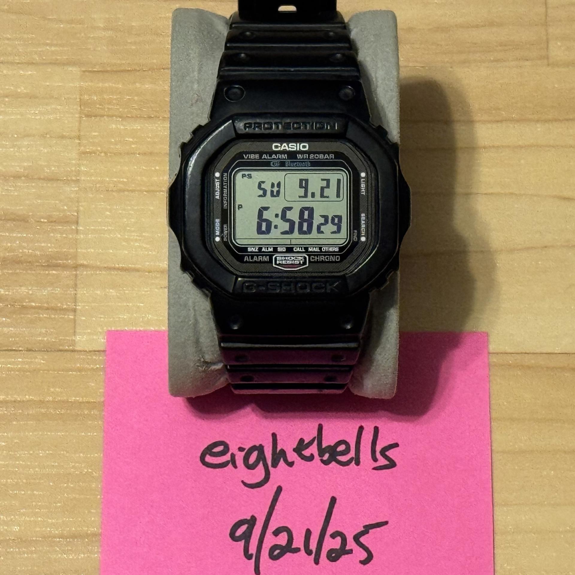 Casio G-Shock GB-5600B-1 Bluetooth Vibration Alarms Black Square ...