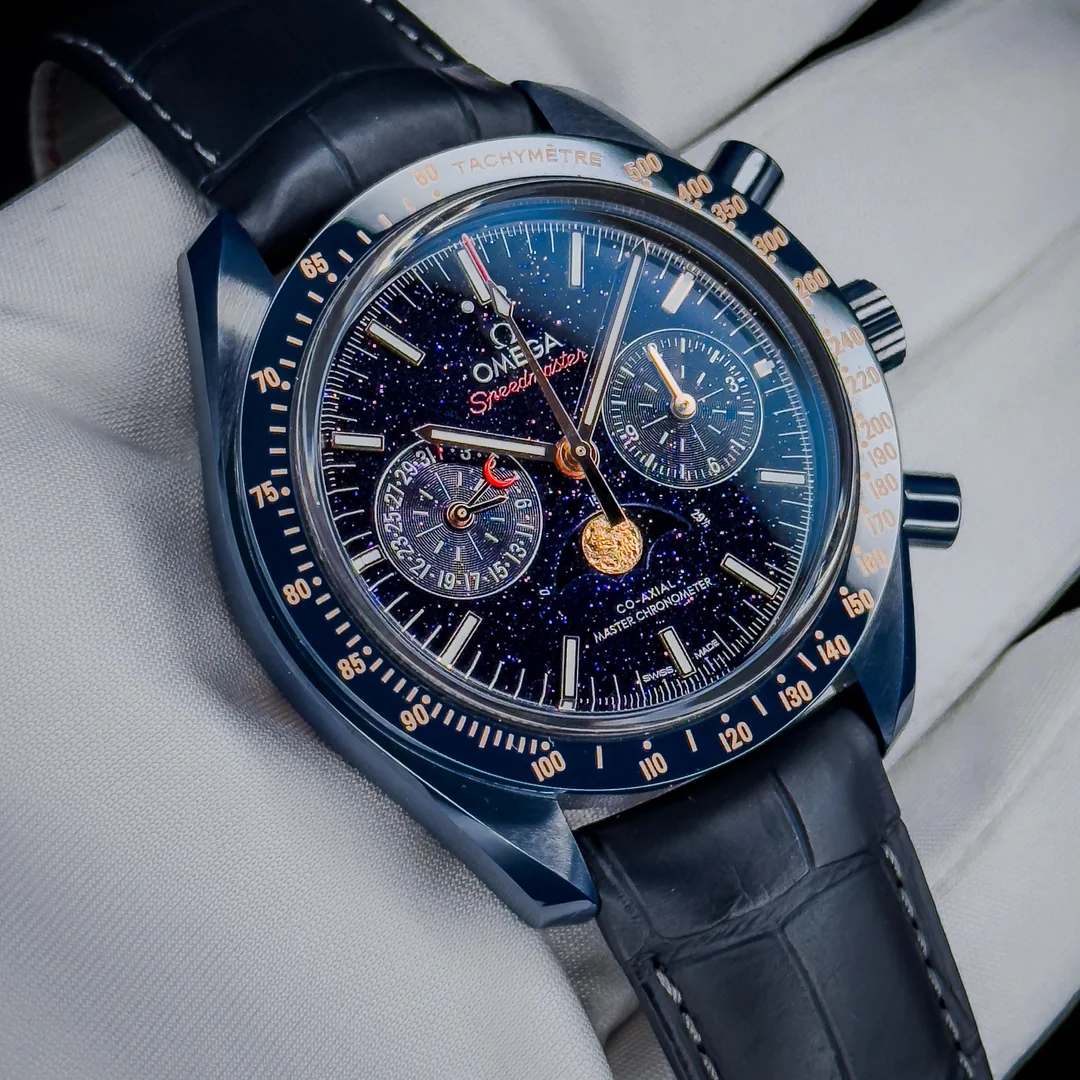 2025 OMEGA Speedmaster “Blue Side of the Moon” Aventurine Dial - Box ...