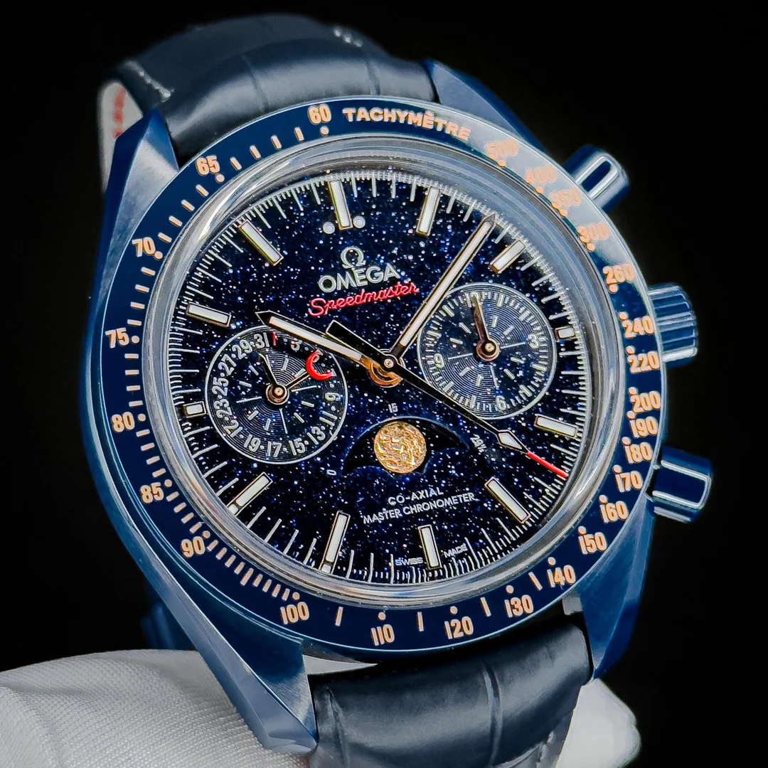 2025 OMEGA Speedmaster “Blue Side of the Moon” Aventurine Dial - Box ...