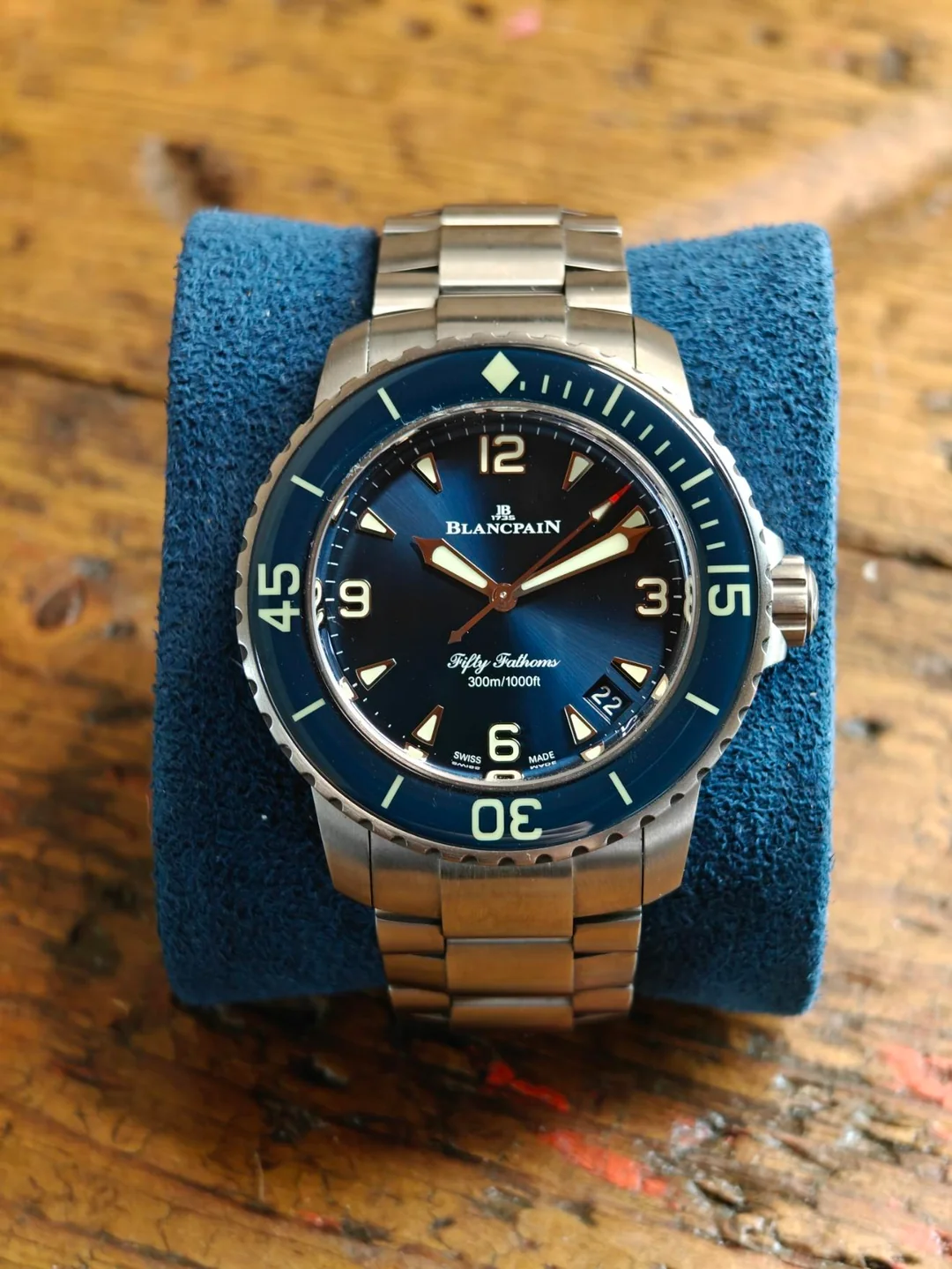 Blancpain Fifty Fathoms Titanium 5010-12B40-98S – 2024 – Blue Dial ...
